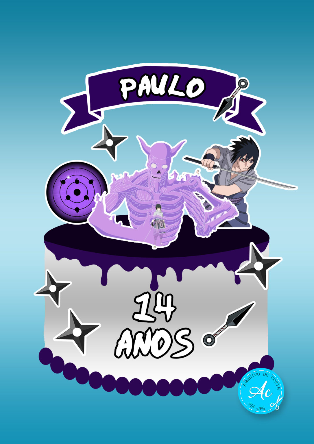 Arquivo Topo Sasuke Uchiha #3 - Arquivo de corte