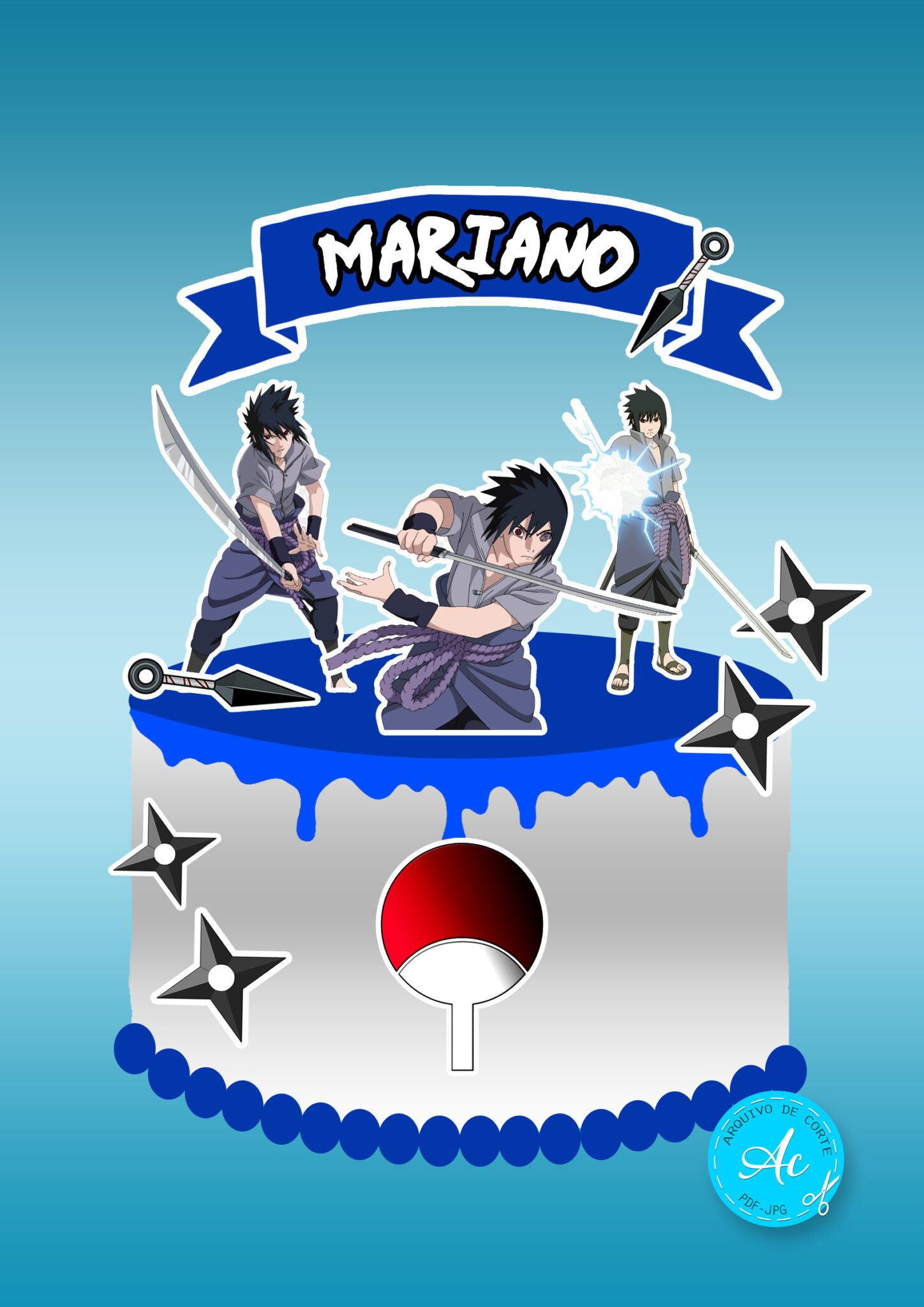 Arquivo Topo Sasuke Uchiha #2 - Arquivo de corte