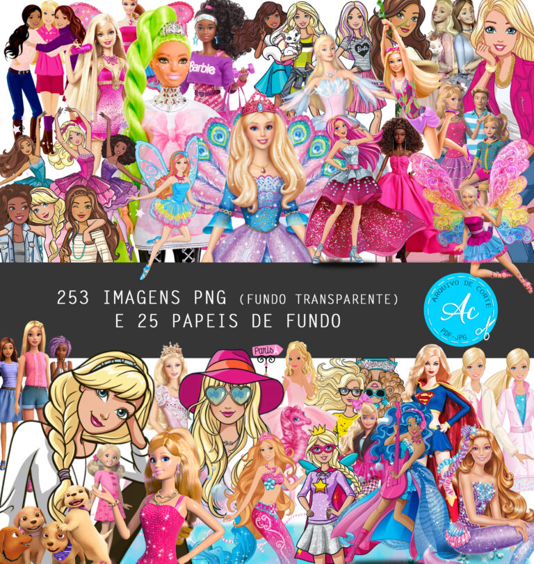 Kit Digital Barbie #1 - Arquivo de corte