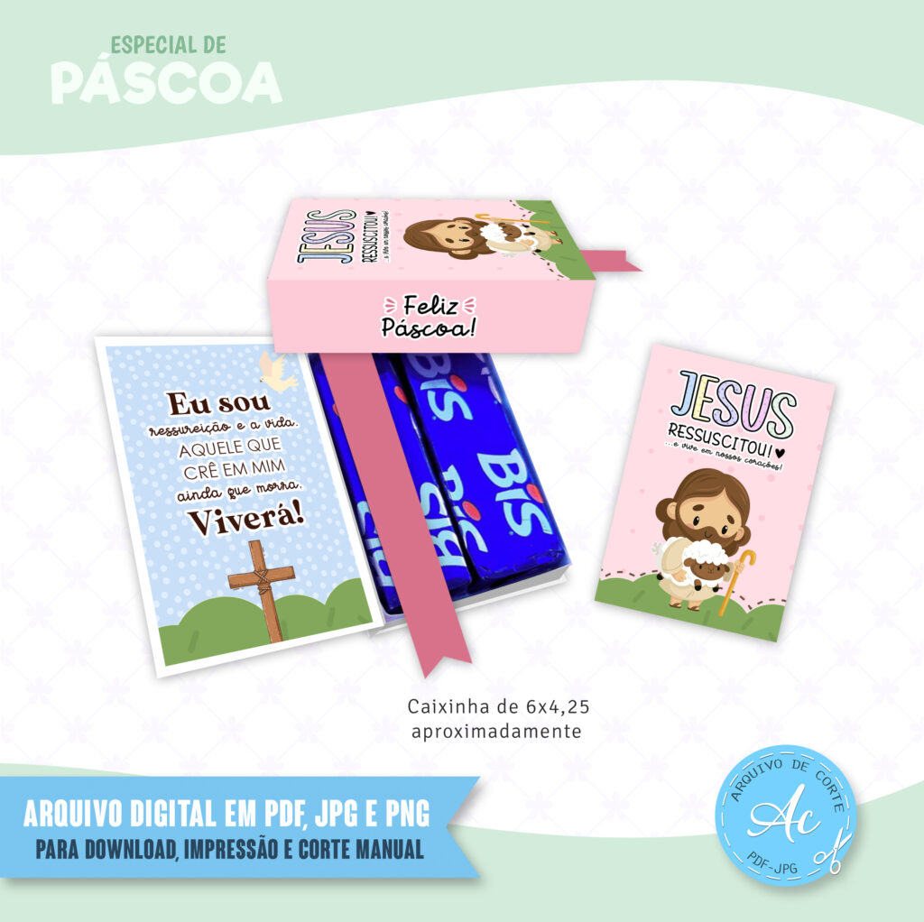 Arquivo Digital Lembrancinha de páscoa mini Bíblia para bis #1 - Arquivo de corte