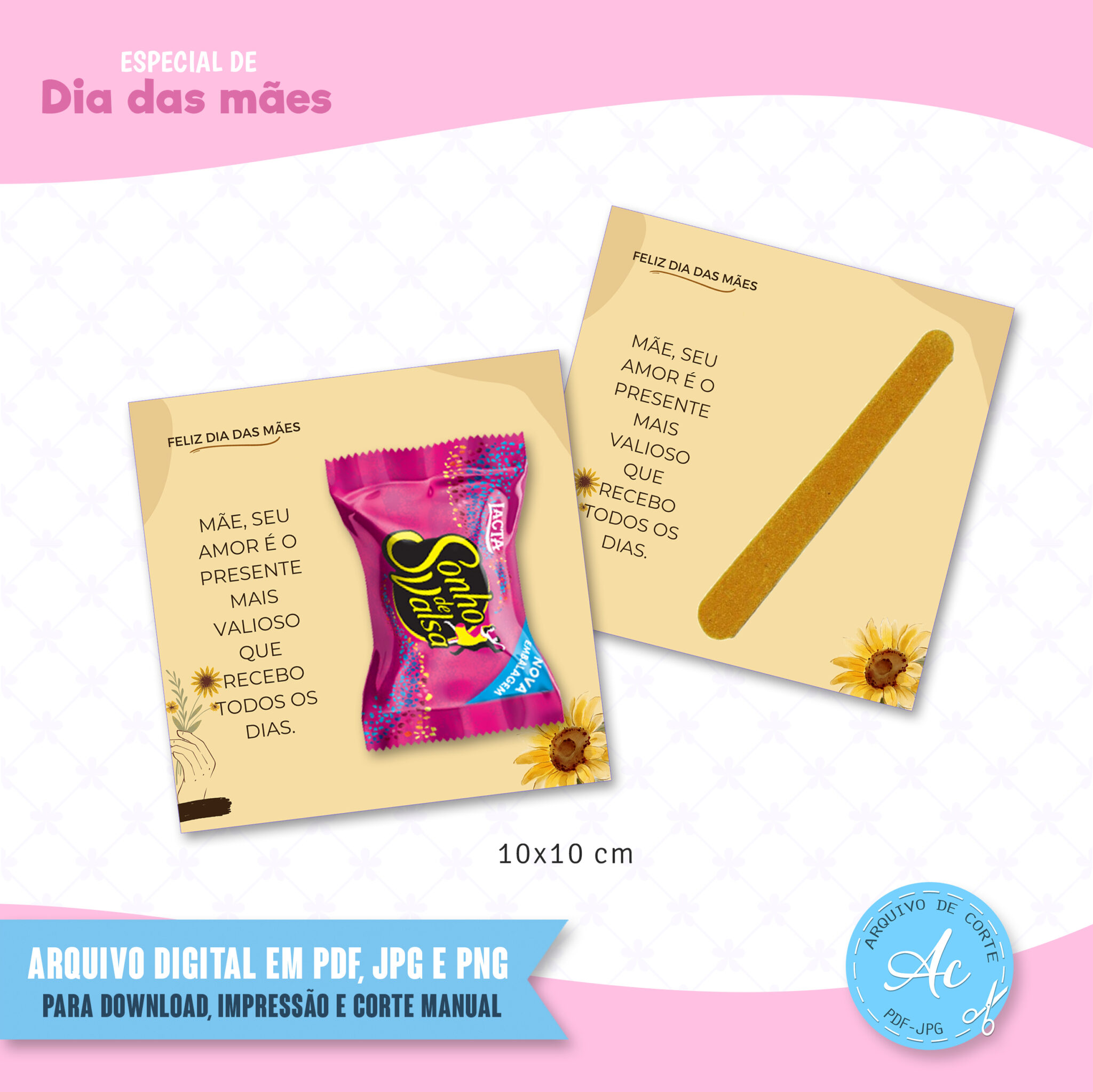 Arquivo Digital Lembrancinha de dia das mães #2 - Arquivo de corte