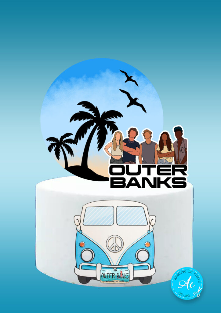 Arquivo topo de bolo Outer Banks #1 - Arquivo de corte