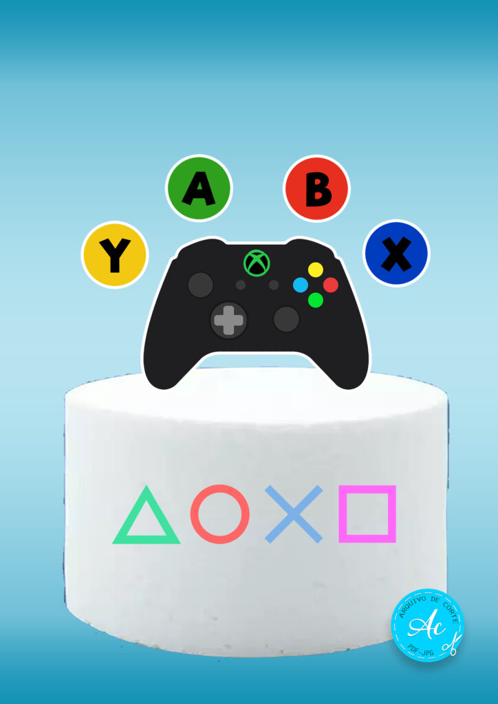 Arquivo topo de bolo XBox #2 - Arquivo de corte