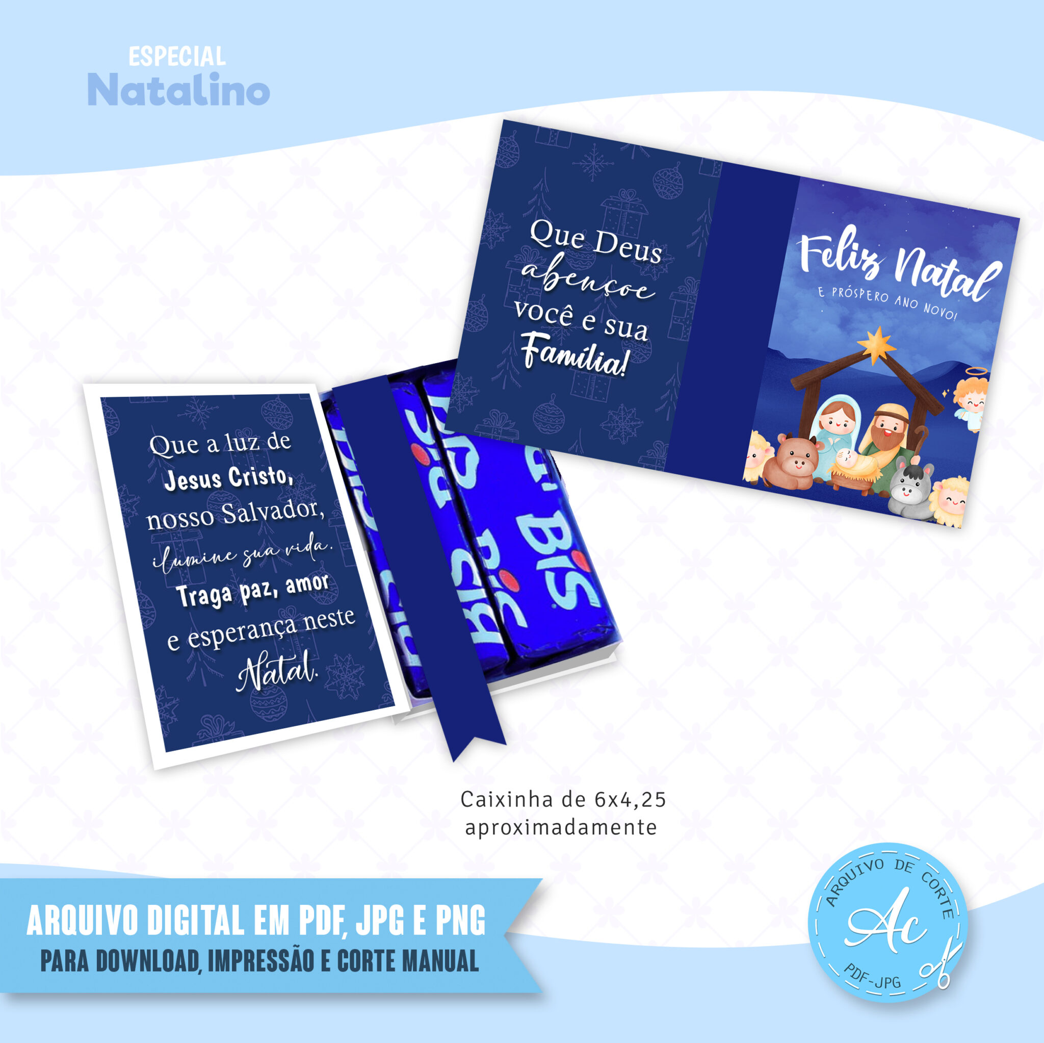 Arquivo Mini Bíblia para bis Natal #1 - Arquivo de corte