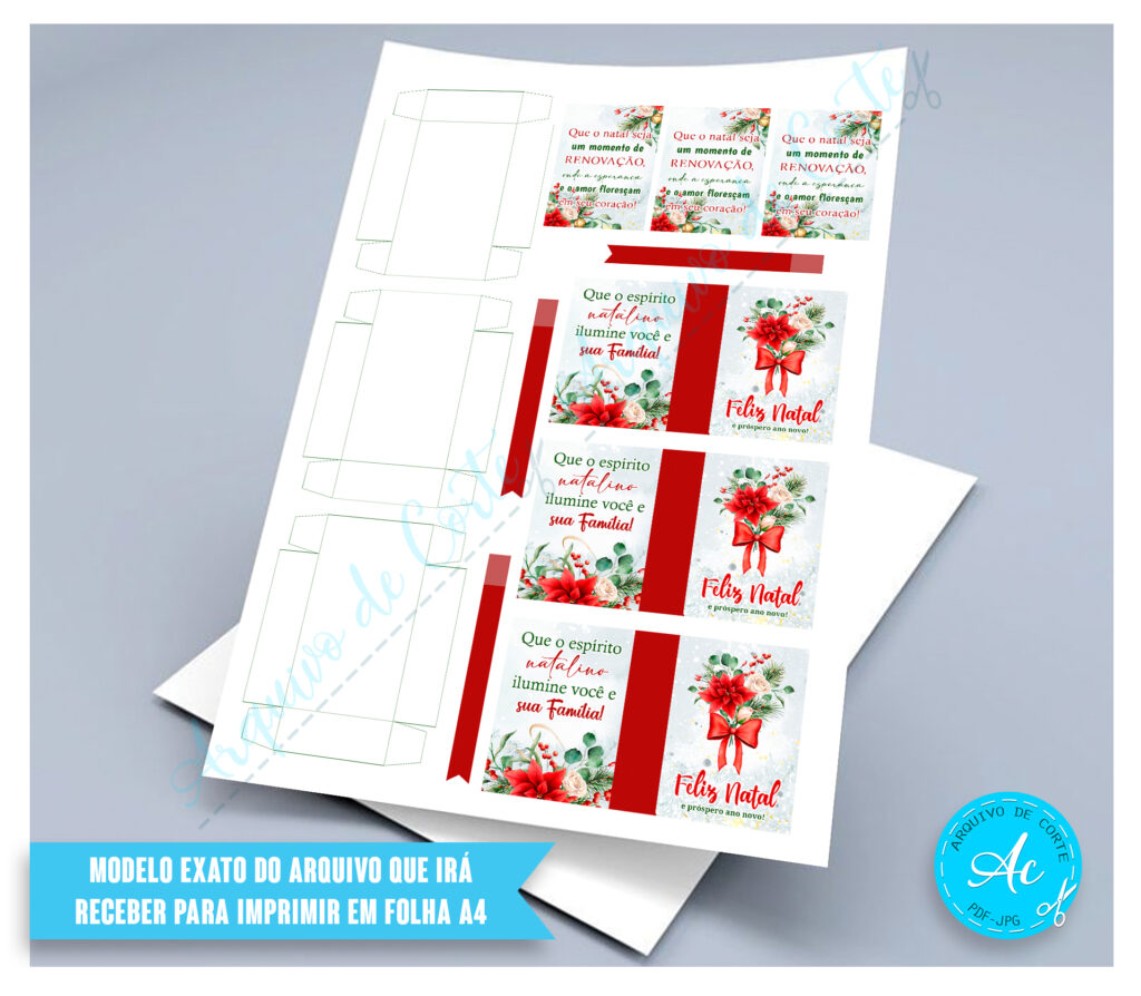 Arquivo Mini Bíblia para bis Natal #3 - Arquivo de corte