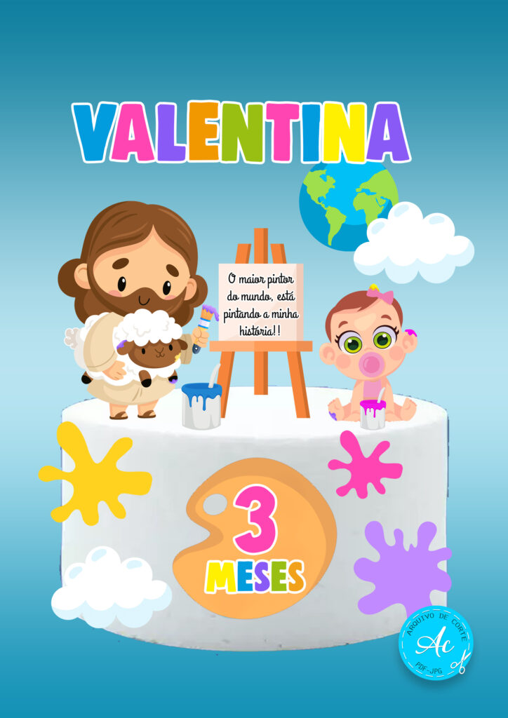 Arquivo topo de bolo O maior pintor do mundo #2 - Arquivo de corte