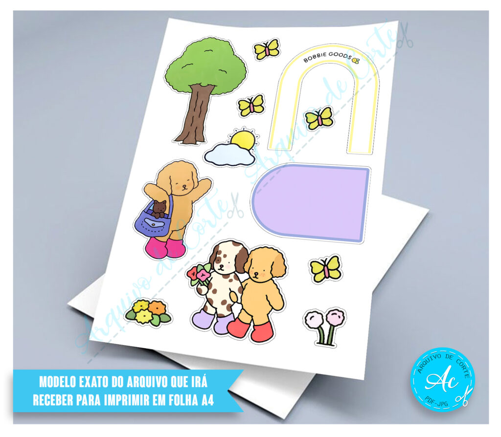 Arquivo topo de bolo Bobbie Goods #2 - Arquivo de corte