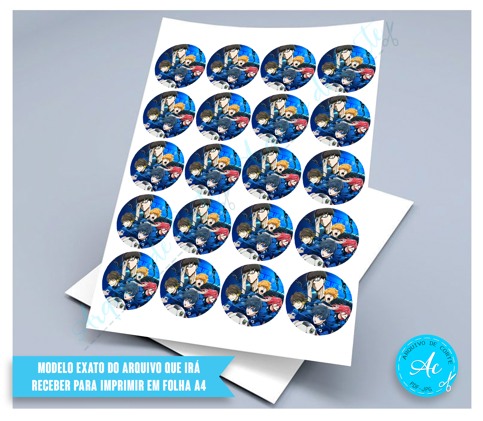 Arquivo Kit Festa Blue Lock #5 - Arquivo de corte